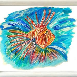 The Painted Label | Wall Decor | 8 X Coastal Fish Art Print Signed By ...